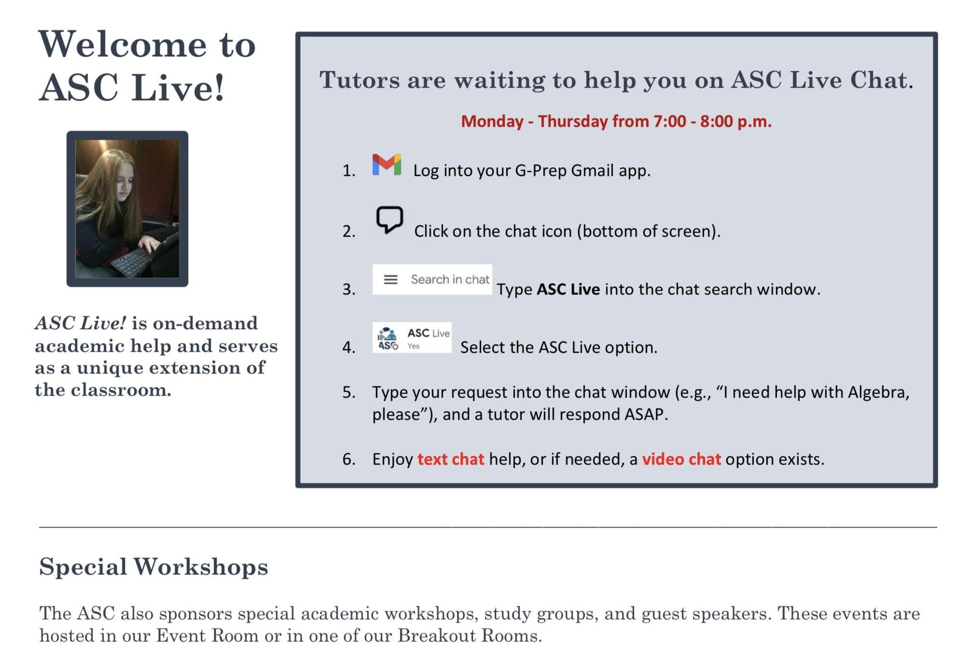ASC LIVE! – Academic Success Center – Gonzaga Preparatory School