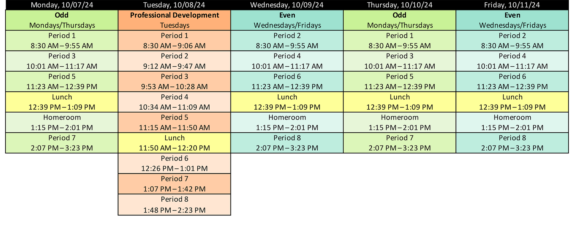Bell Schedule – ABOUT US – West Adams Preparatory Senior High
