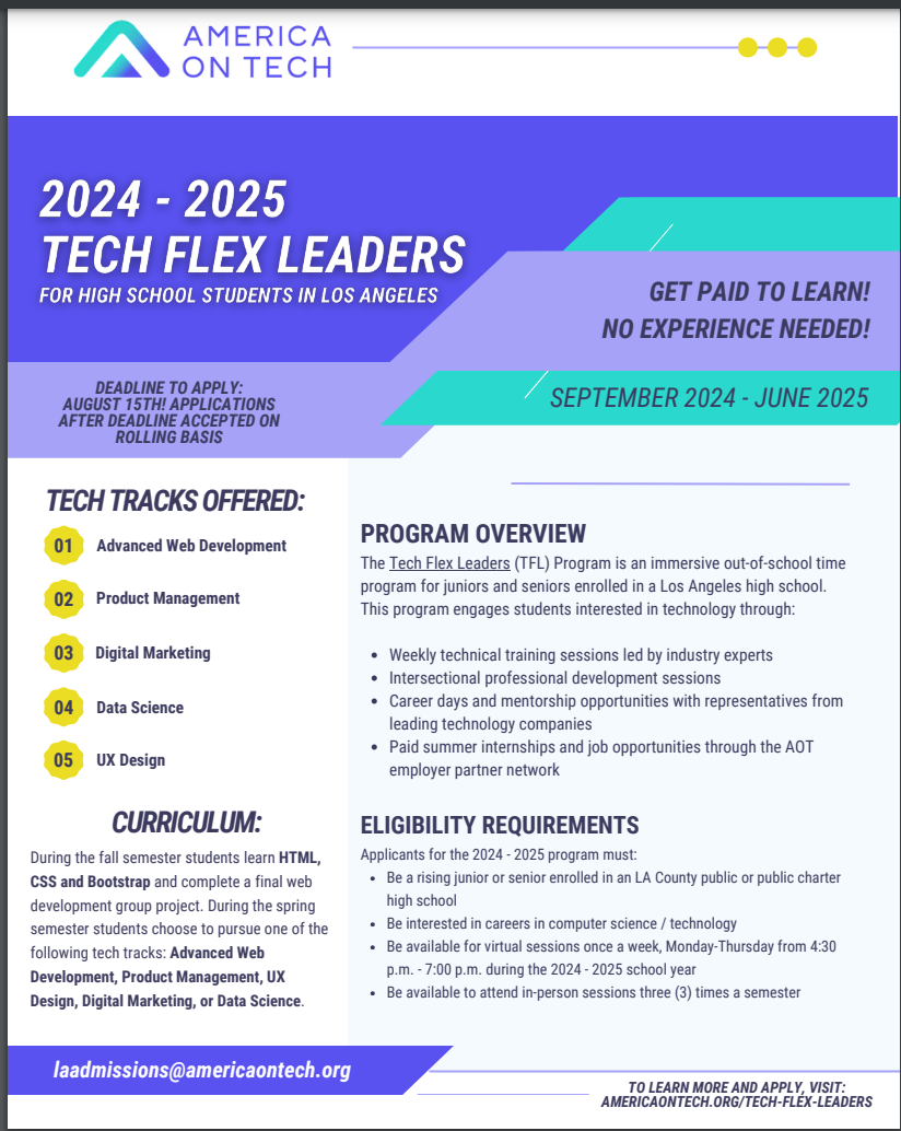 PROGRAMS & INTERNSHIPS – College Center – South Gate Senior High