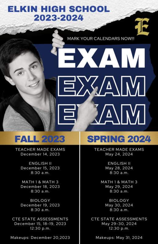 EHS Exam Schedule | Elkin High School