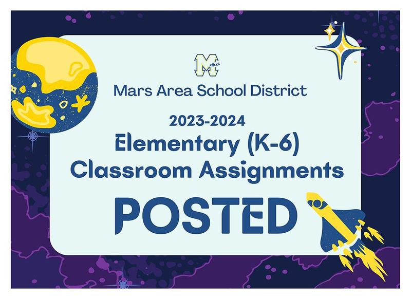 Classroom Assignments Posted for Elementary Students (K-6) | Mars Area ...