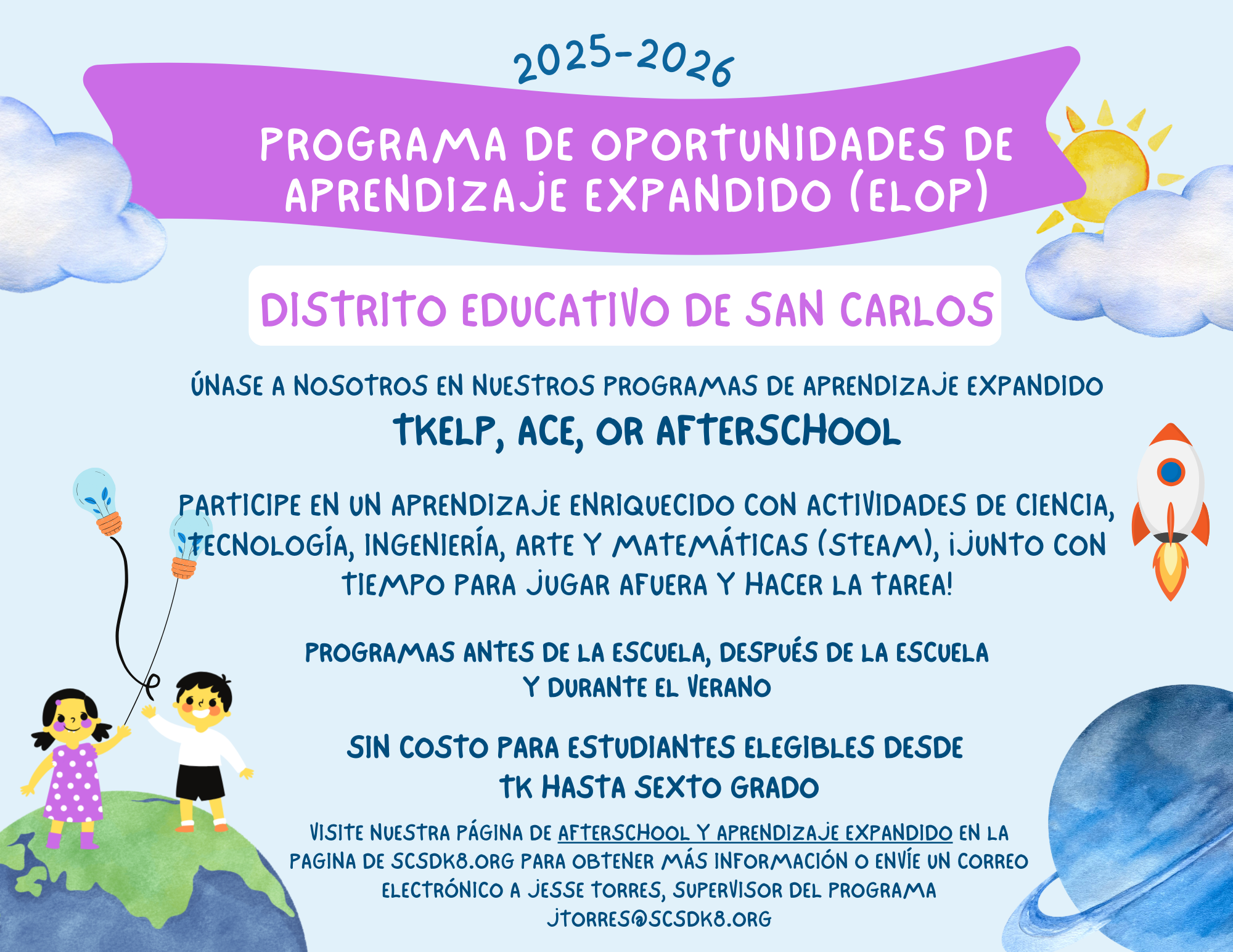 Universal Pre-Kindergarten & Extended Learning Opportunity Program ...