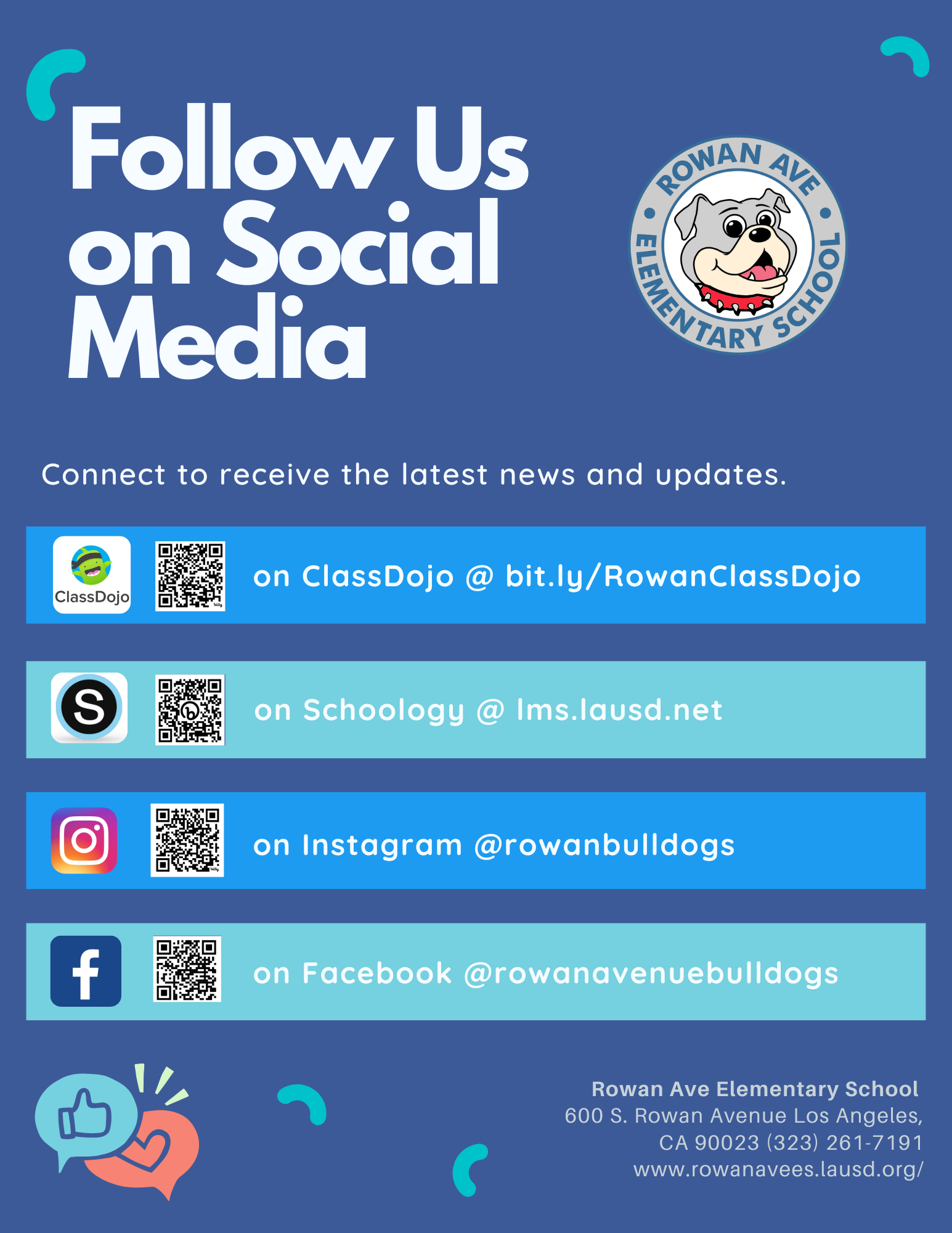 Have us on your feed! – Stay Connected – Rowan Avenue Elementary