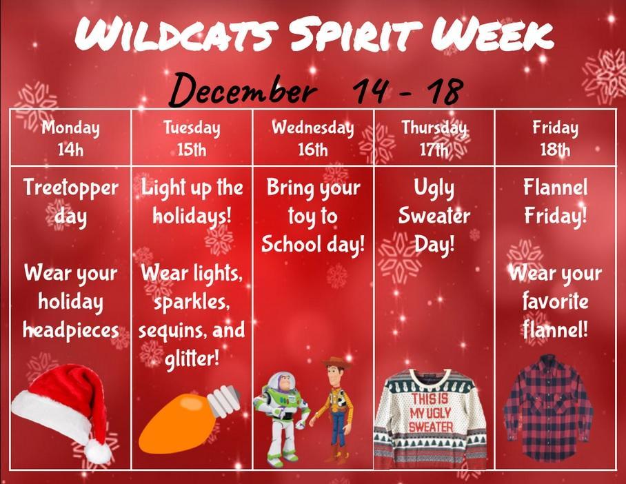 December Spirit Week Garfield Elementary School December Spirit Week Garfield Elementary School
