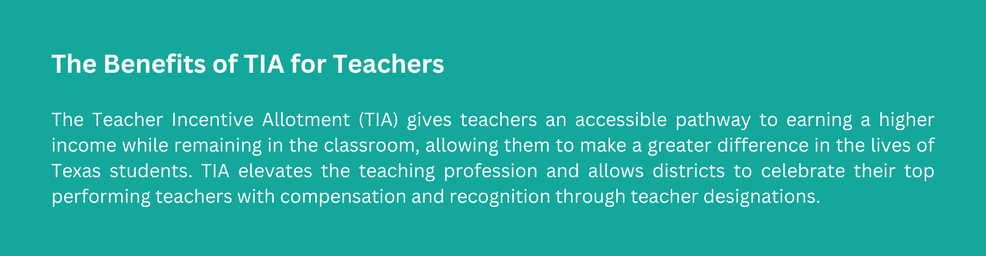 TIA for Teachers – Teacher Incentive Allotment – Mission Consolidated ...