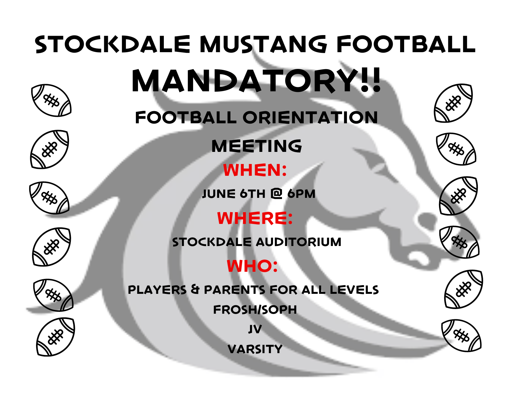 Football – Football – Stockdale High School