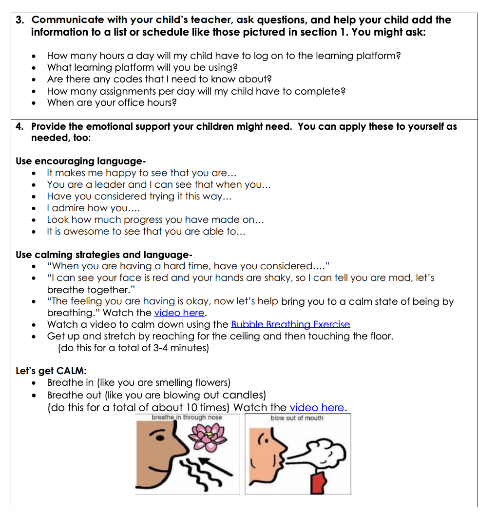 Tips For Parents During Distance Learning/ Sugerencias para Padres ...