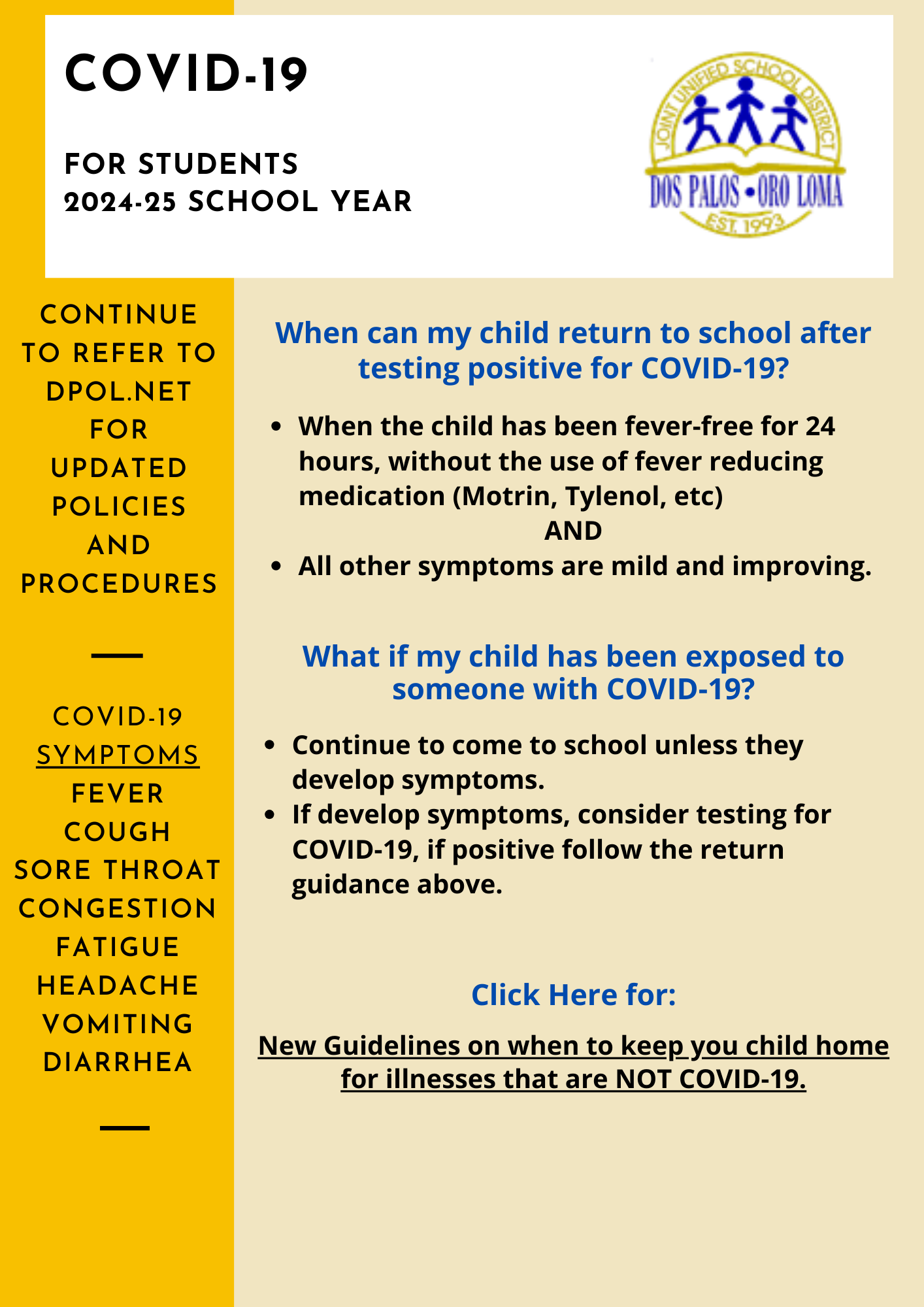 Guidance for COVID-19 – Health Services – Dos Palos Oro Loma Joint ...
