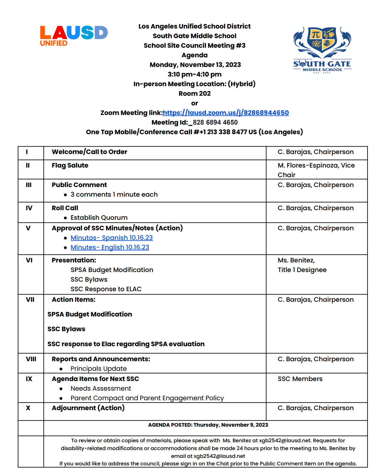 Title I - SPSA & School Site Council – Title I - SPSA & School Site ...