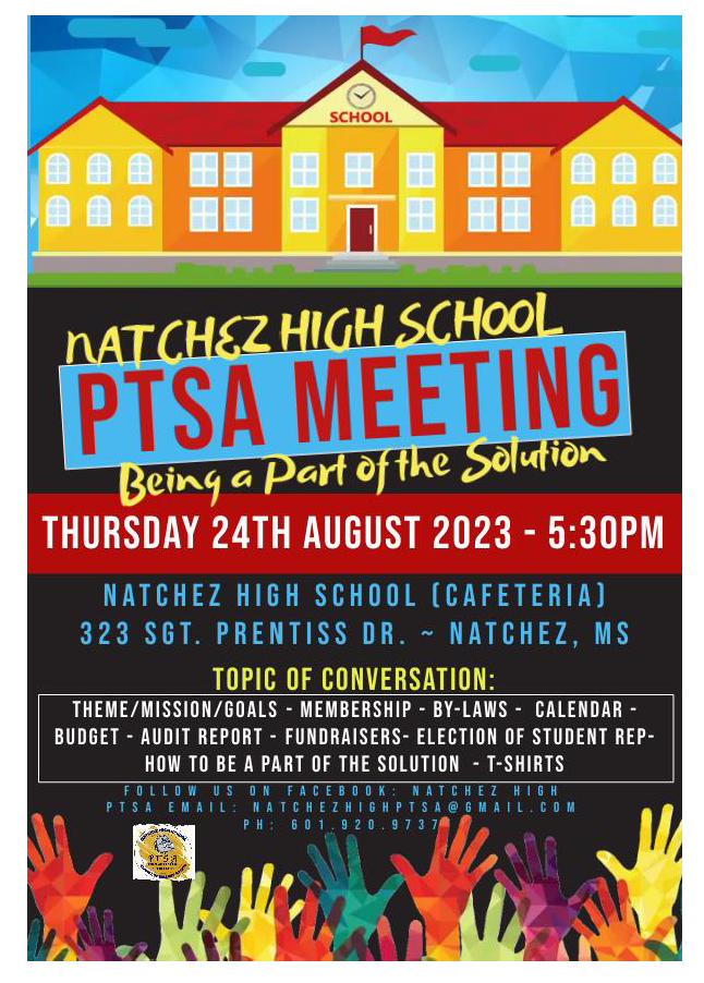 NHS PTSA Meeting | Natchez-Adams School District