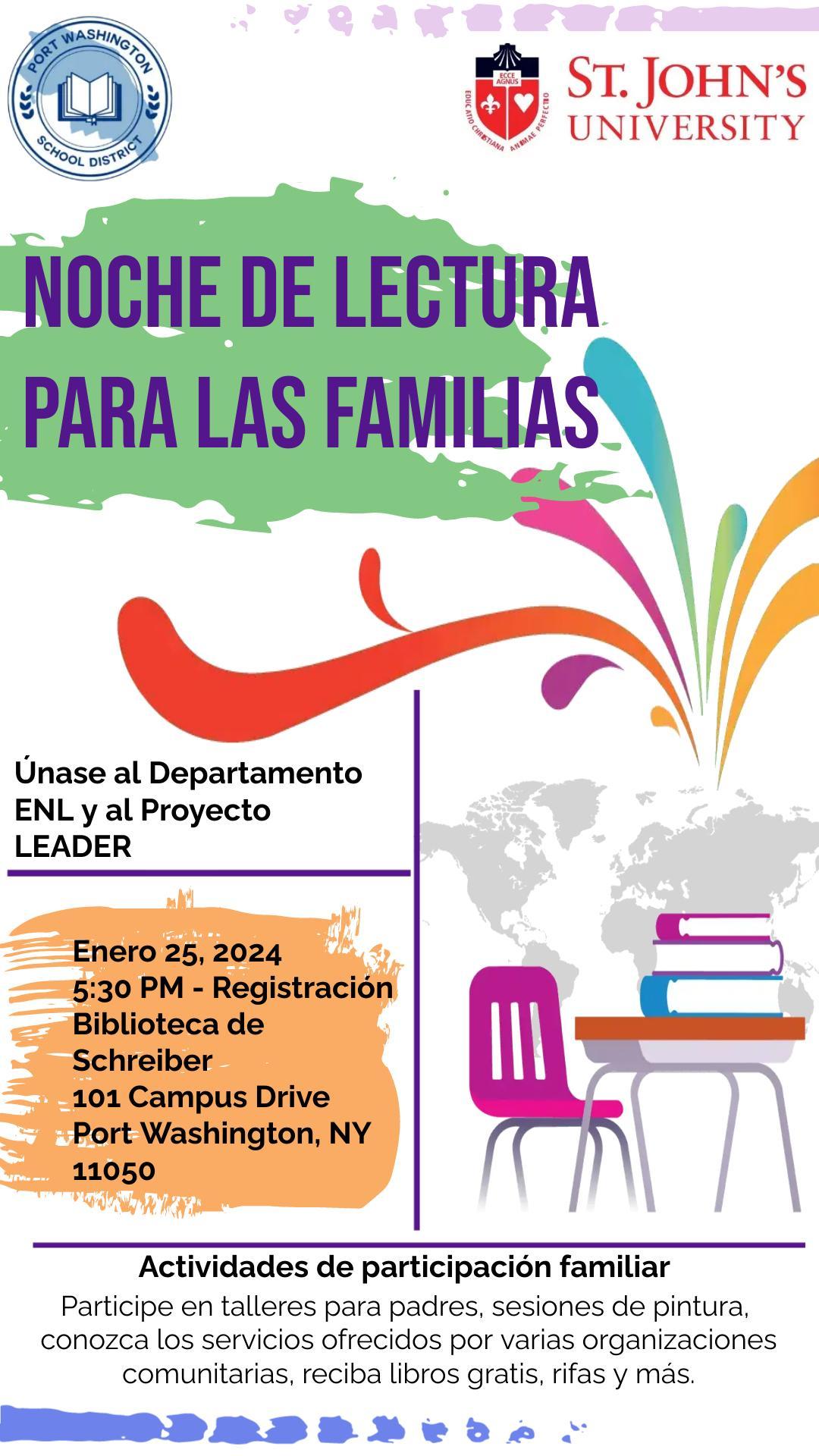 ENL Family Workshops 2023-2024 – ENL - English as a New Language – Port ...