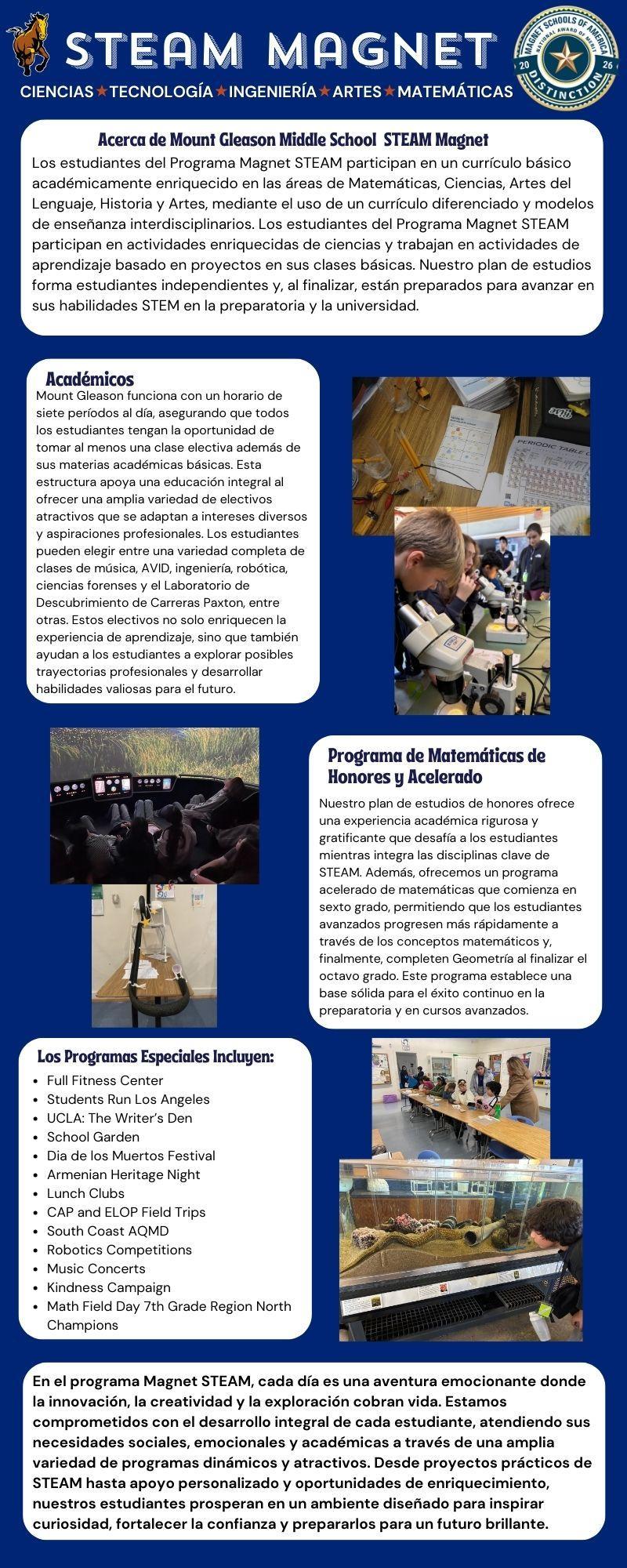 S.T.E.A.M. Magnet – Magnet Programs – Mt. Gleason Middle School
