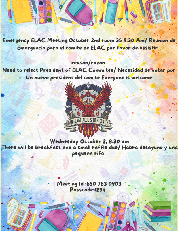 ELAC MEETING – News & Announcements – Roy Romer Middle School
