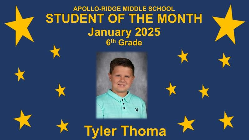A-RMS Students of the Month Award Winners for January | Apollo-Ridge ...