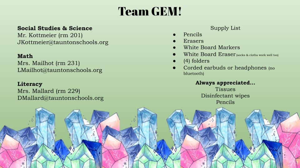 Team GEM - 6th Grade – 6th Grade – Joseph H. Martin Middle School