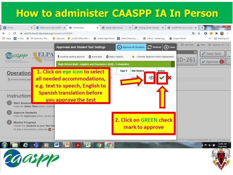 CAASPP IA: How to Administer / Take CAASPP IA – Testing Center (Hub ...