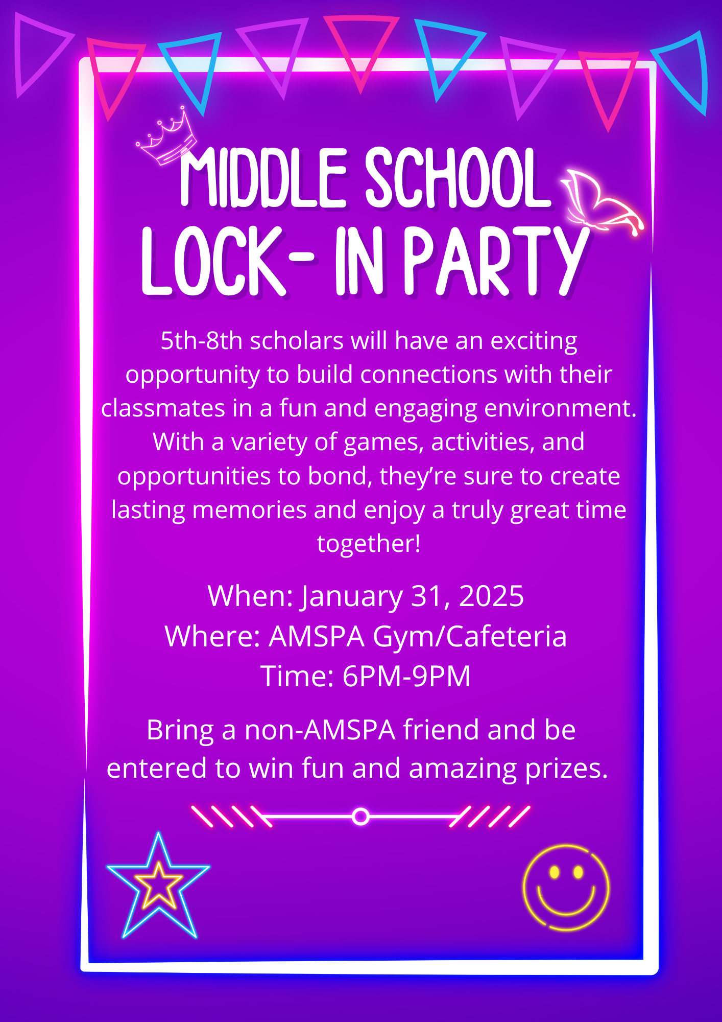 Middle School Lock-In Party | AMS Peoria Advanced
