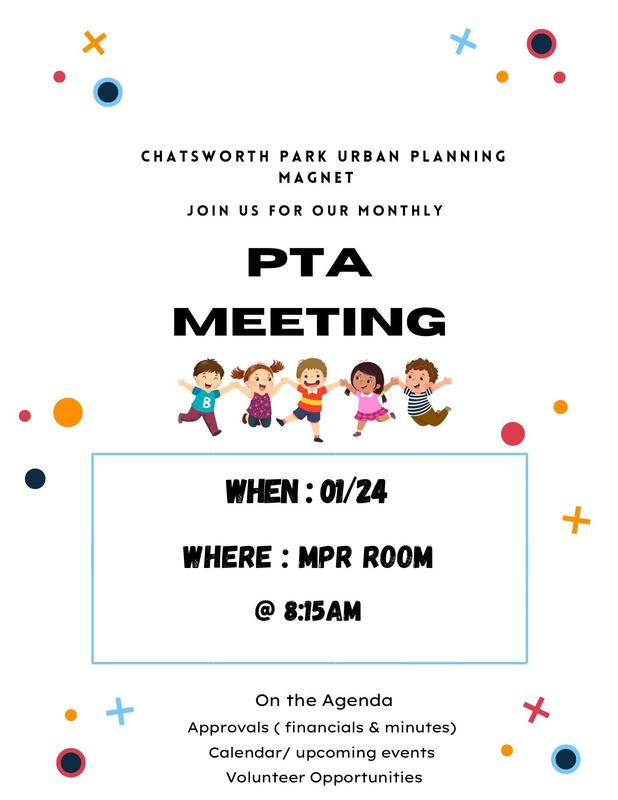 PTA Monthly Meeting - January 24, 2024 | Chatsworth Park Urban Planning ...