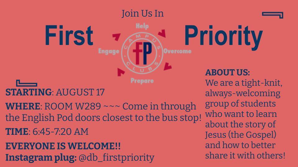 First Priority – Clubs & Activities – Dobyns-Bennett High School