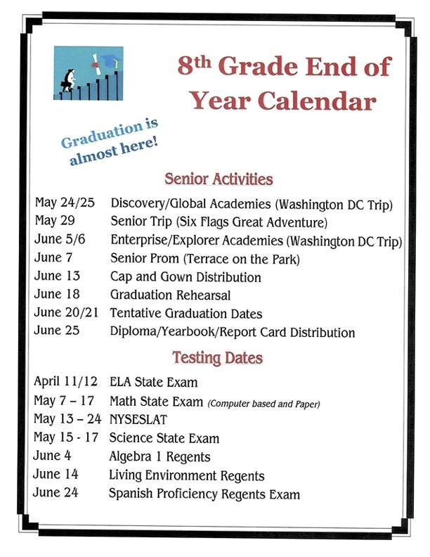 8th Grade End of Year Calendar | Magnet School of Innovation and ...