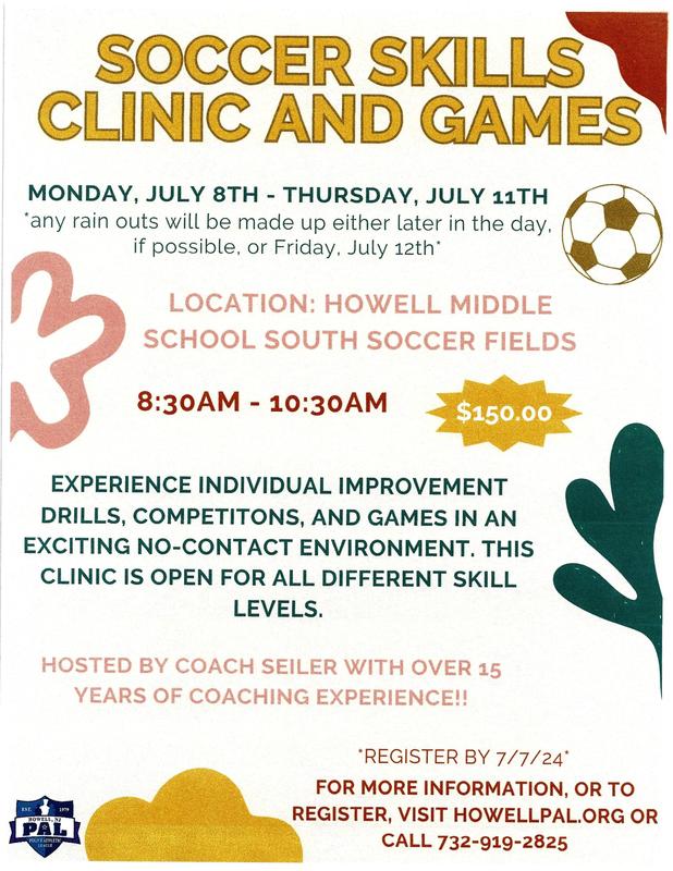 Howell PAL Summer Soccer Clinic | Howell Township Public Schools