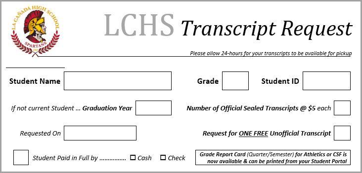 Transcripts Non College Re Current Students Counseling La 