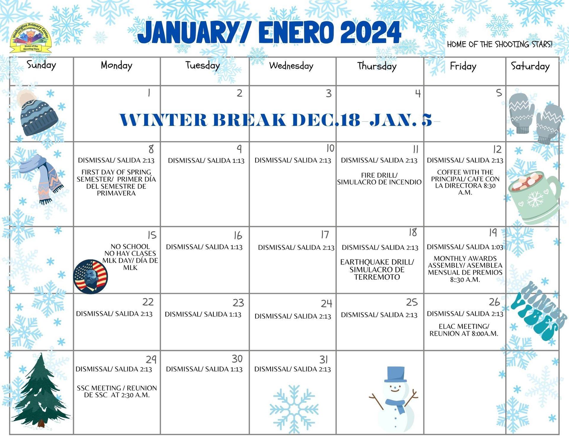 Schedules – Schedules – Washington Primary Center