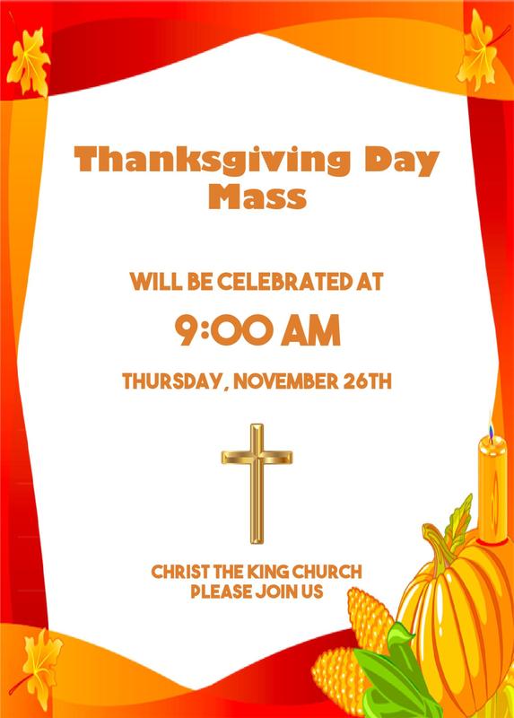 Thanksgiving Day Mass | Christ the King Parish