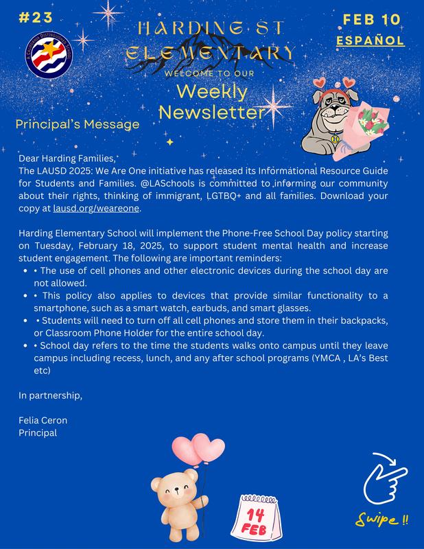 February 11 Newsletter | Harding Street Elementary