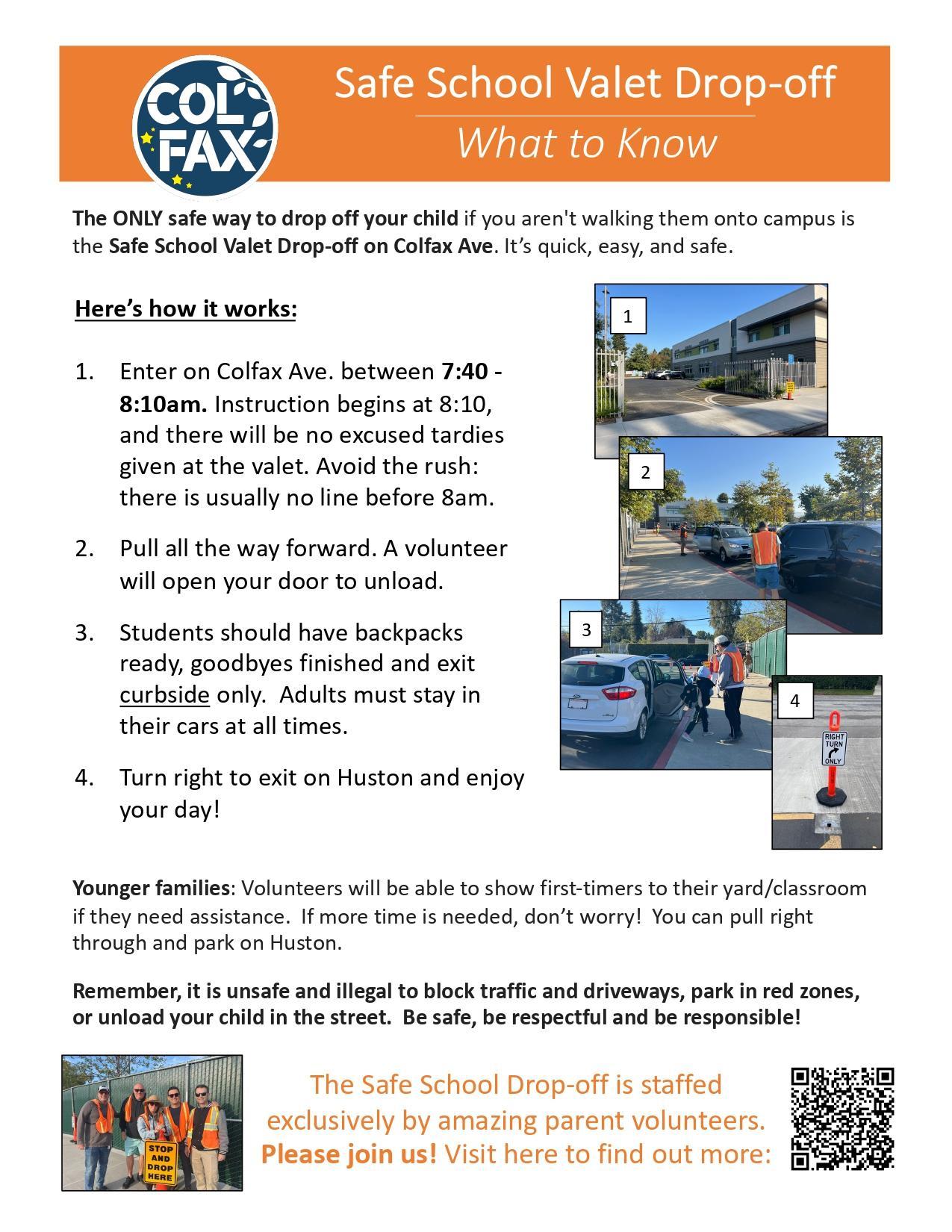 Safe Drop Off & Pick Up Procedures – School – Colfax Charter Elementary