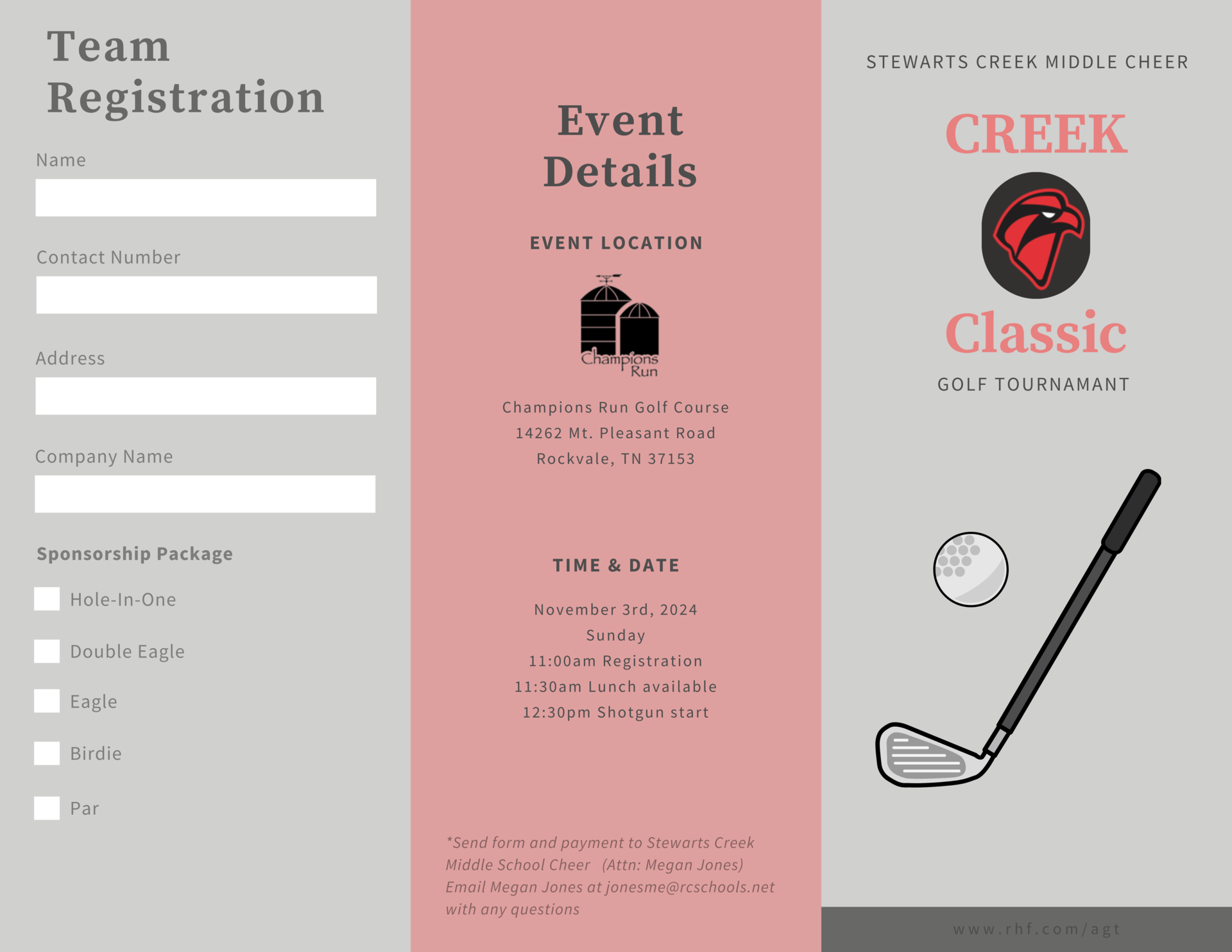 Creek Classic Golf Tournament – Cheerleading – Stewarts Creek Middle School