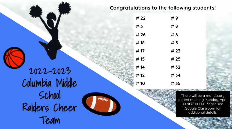 Cheerleading Home – CMS Cheerleading – Columbia Middle School