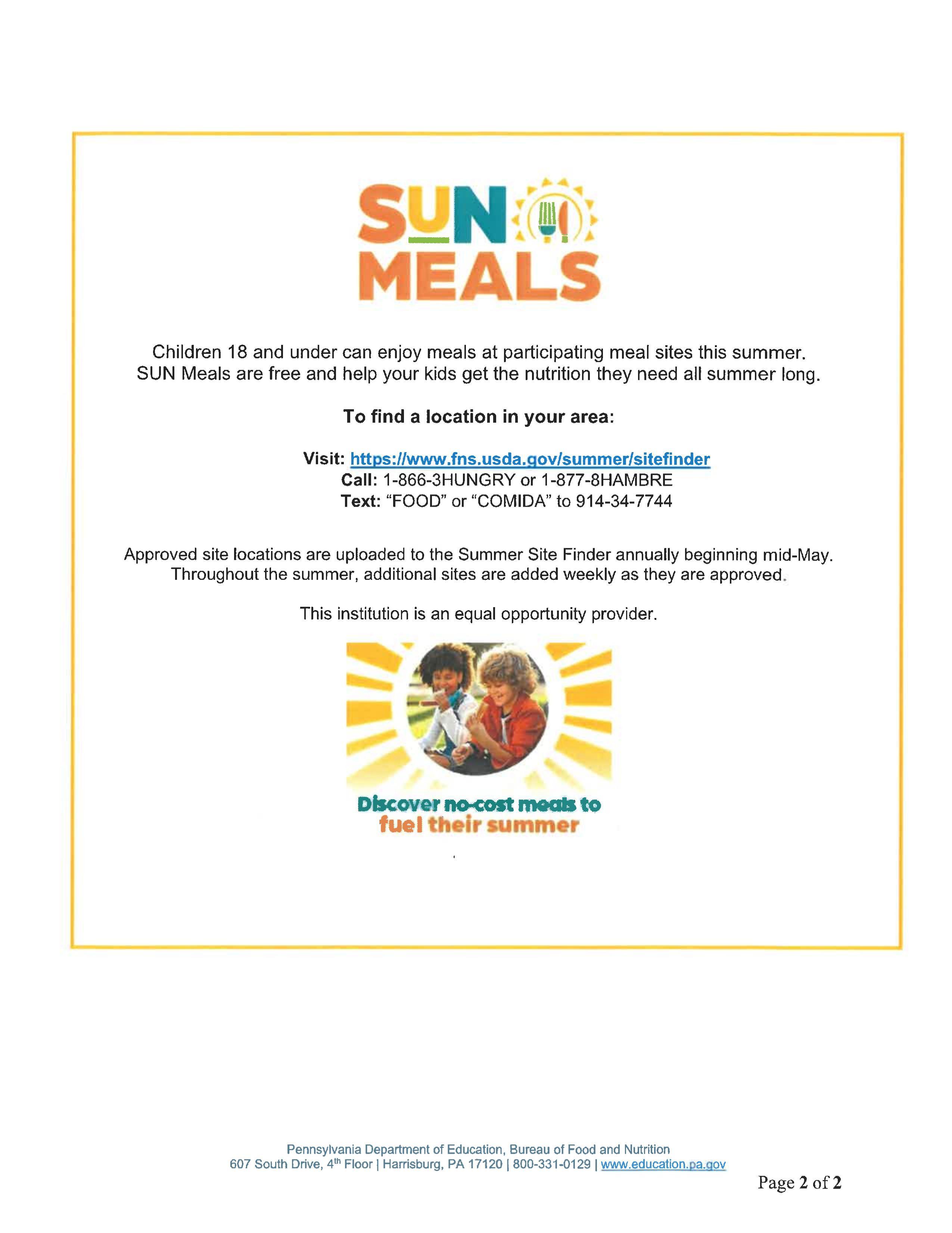 Sun Meals 2025-2026 – The Nutrition Group - Cafeteria – Bentworth ...