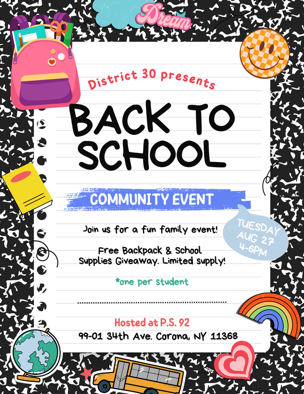 District-Wide Back to School Community Event | PS2Q The Alfred Zimberg ...