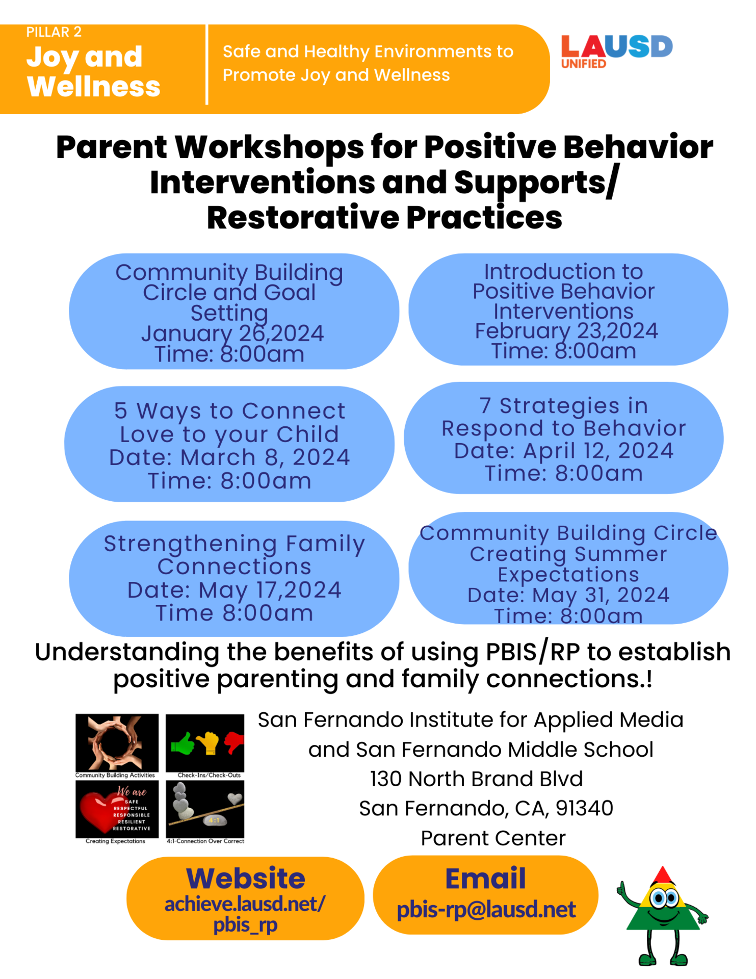 Parent Workshops – Parent and Community Center – San Fernando Middle School