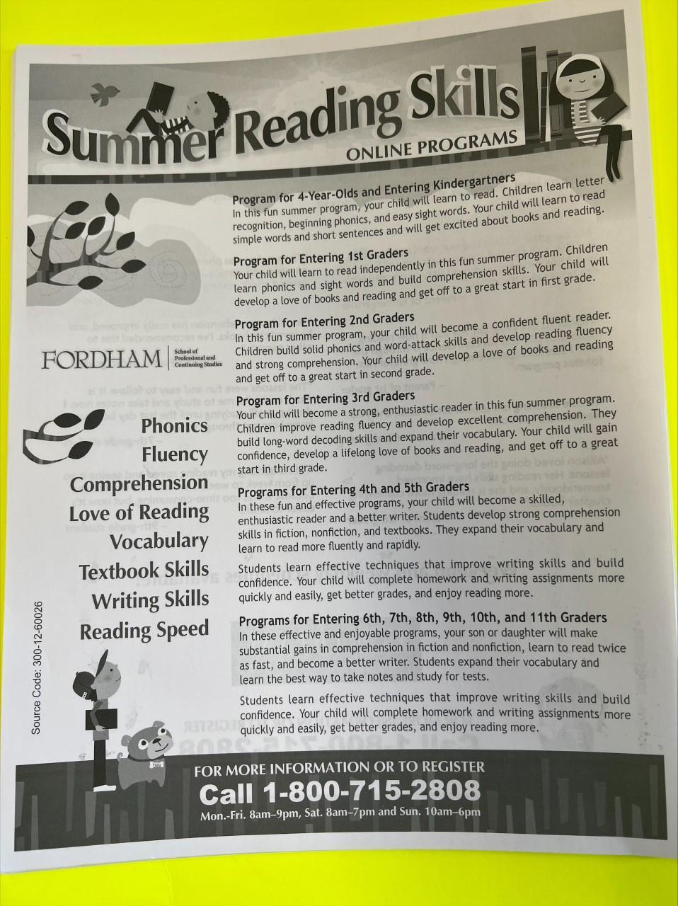 Summer Reading Skills | The Caton School - P.S. 249