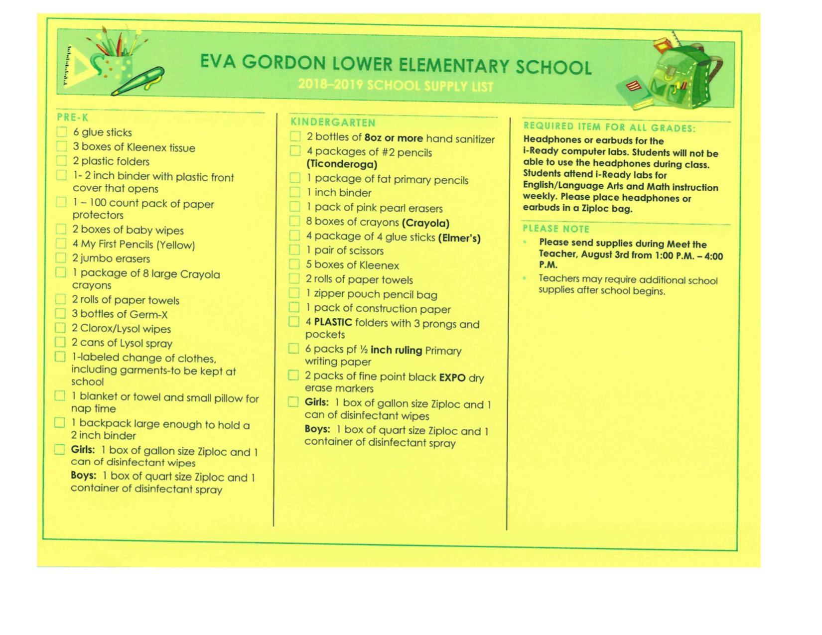 Our Forms – Forms and Links – Eva Gordon Lower Elementary School