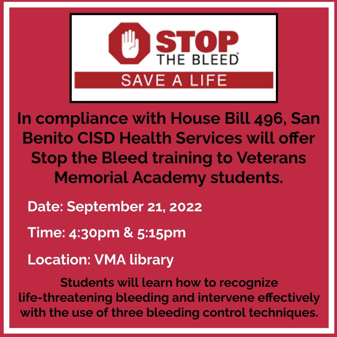 Stop the Bleed Training | Veterans Memorial Academy