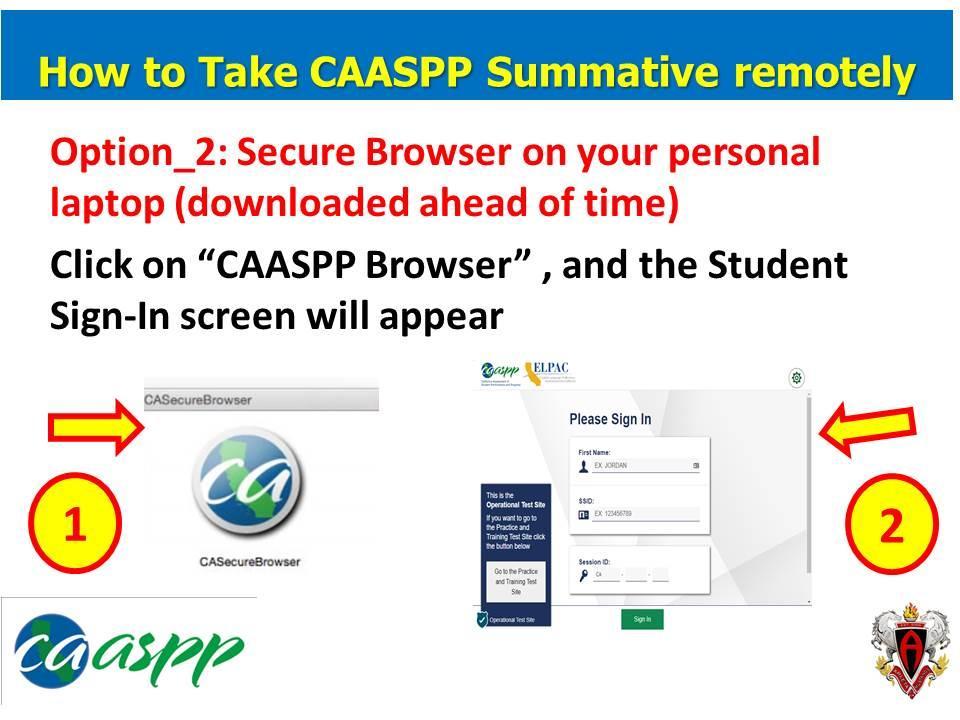 CAASPP Summative: how students start the test – Testing Center (Hub ...