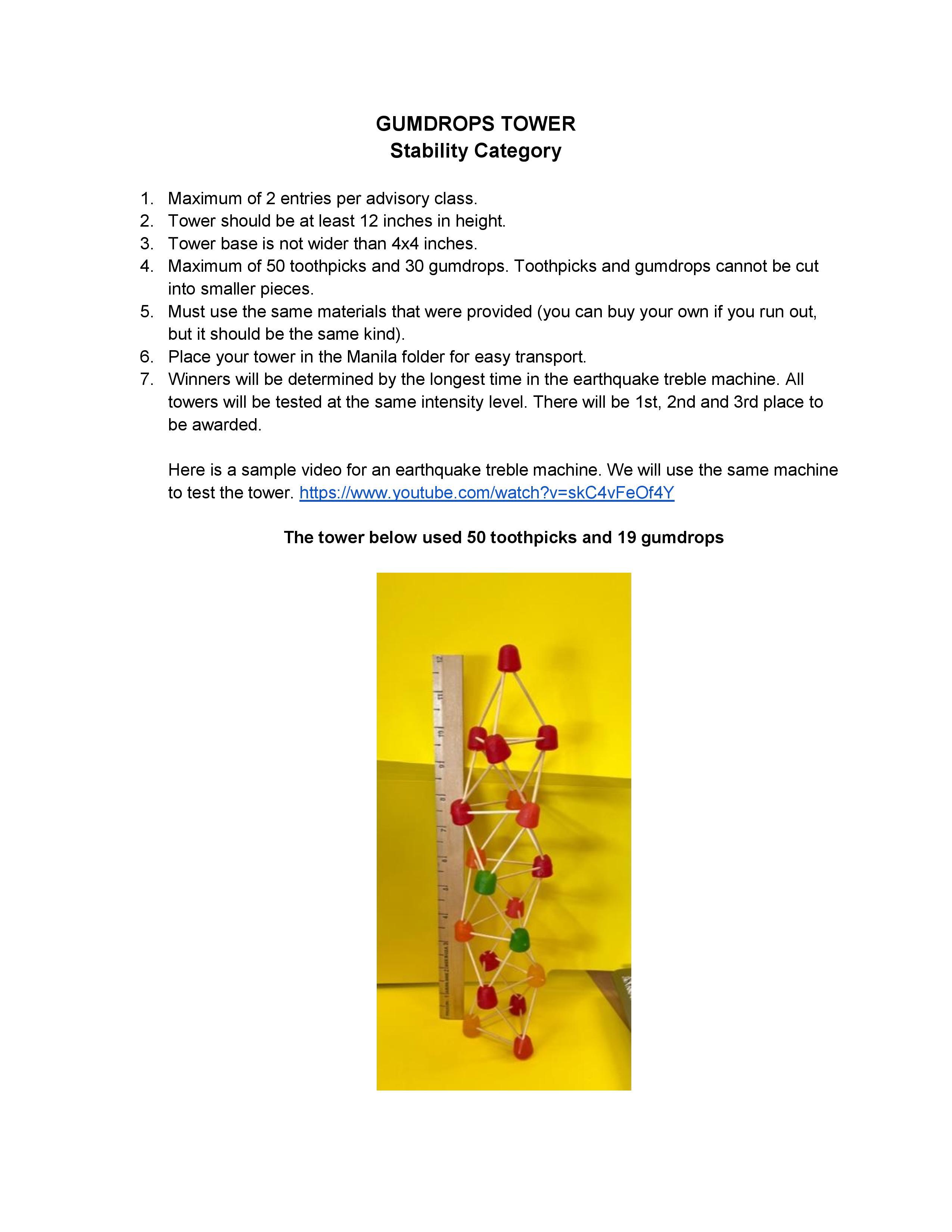 Gum Drop Tower Activity – Science, Math & Related Technology – Arleta ...