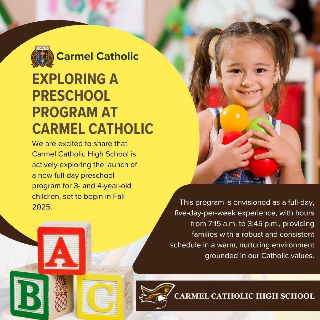 Preschool Program – Applying to Carmel – Carmel Catholic High School