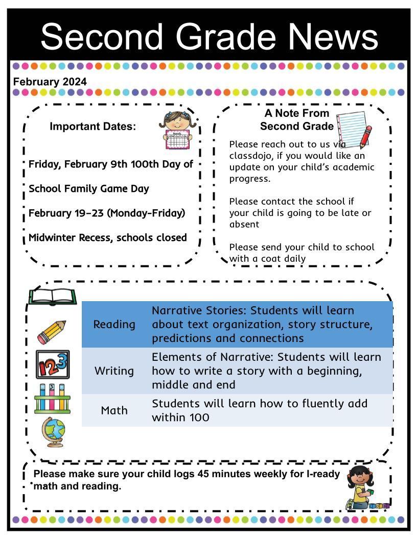 Welcome to 2nd Grade – 2nd Grade – PS 85 The Great Expectations School