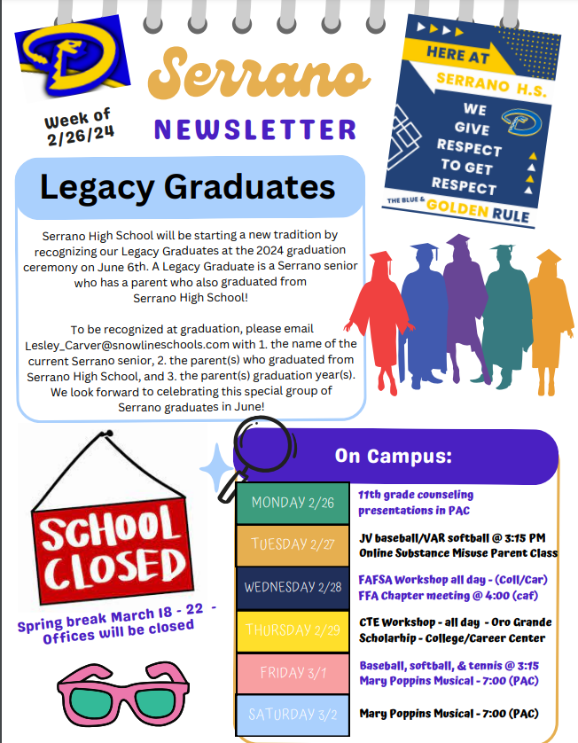 Serrano High School Newsletter. – Serrano High School Newsletter ...