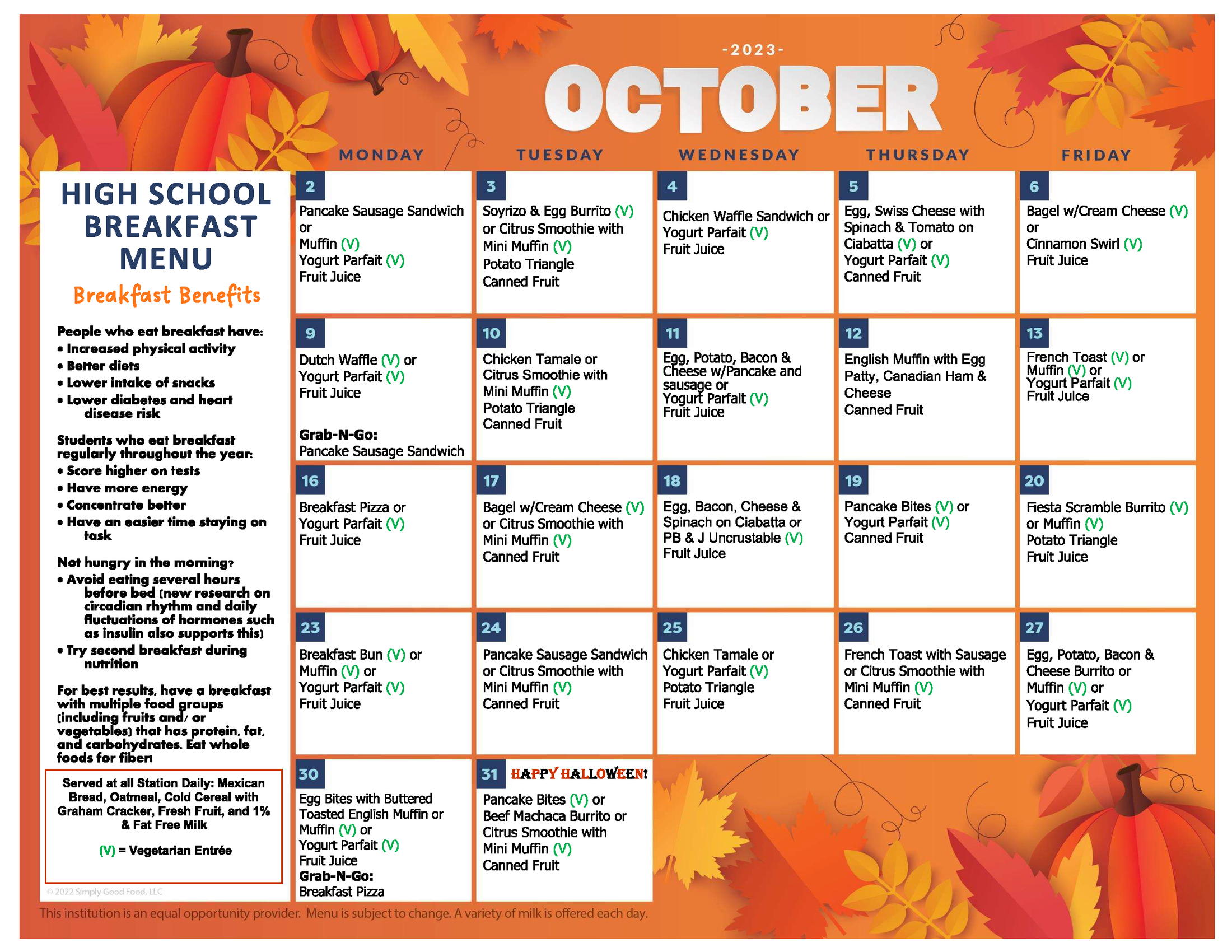 Menus – Nutrition Services – Montebello Unified School District