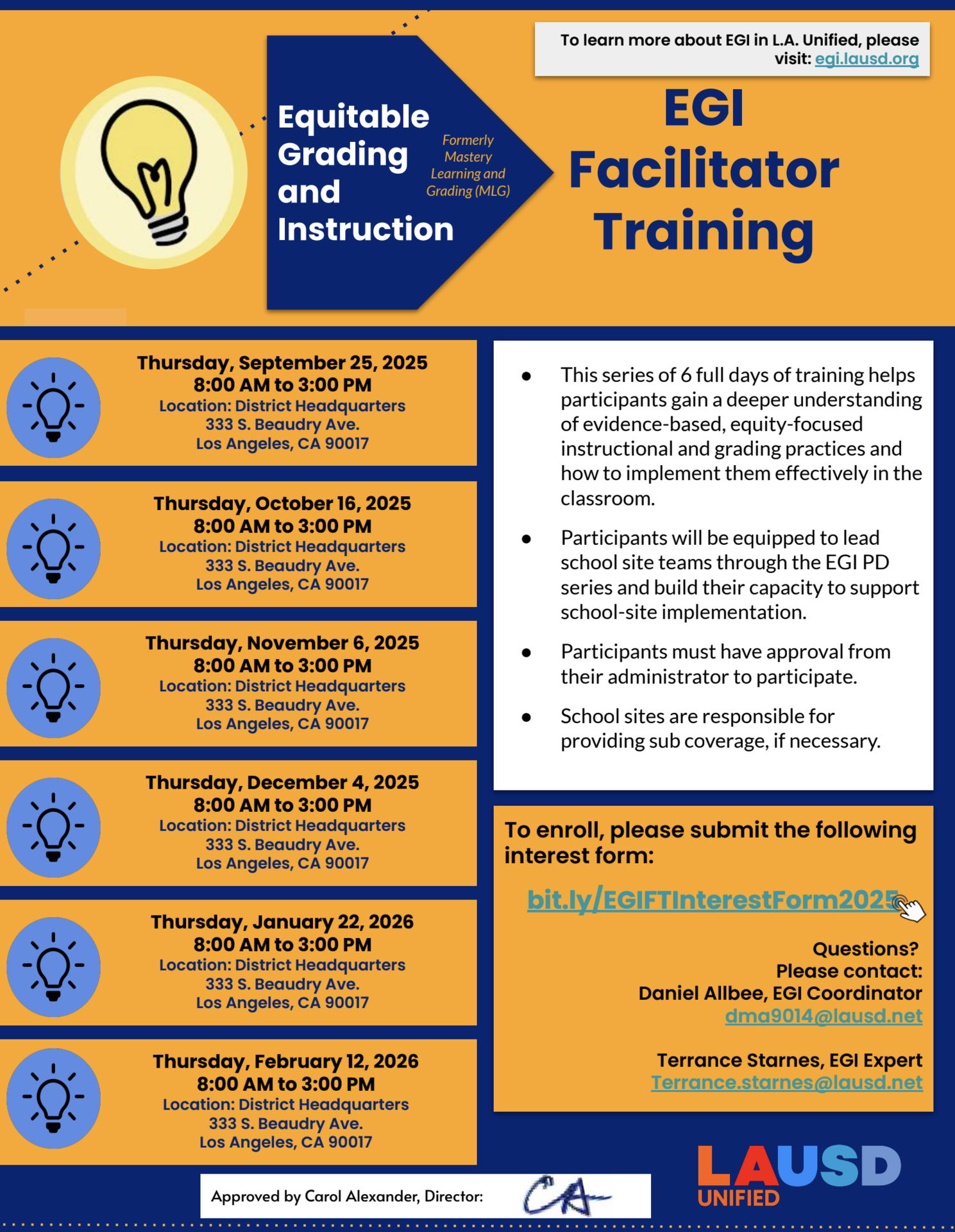 Facilitator Training – EGI – Equitable Grading and Instruction (EGI)