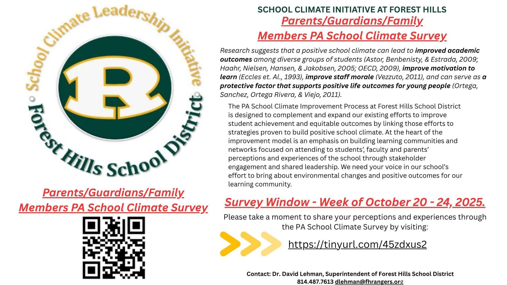 Parent/Guardian Survey – PA School Climate Survey – Forest Hills School ...