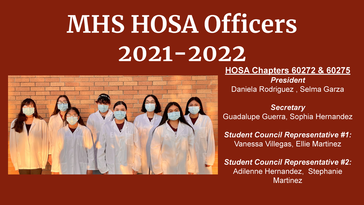 MHS HOSA Officers 2021-2022 | Mission High School