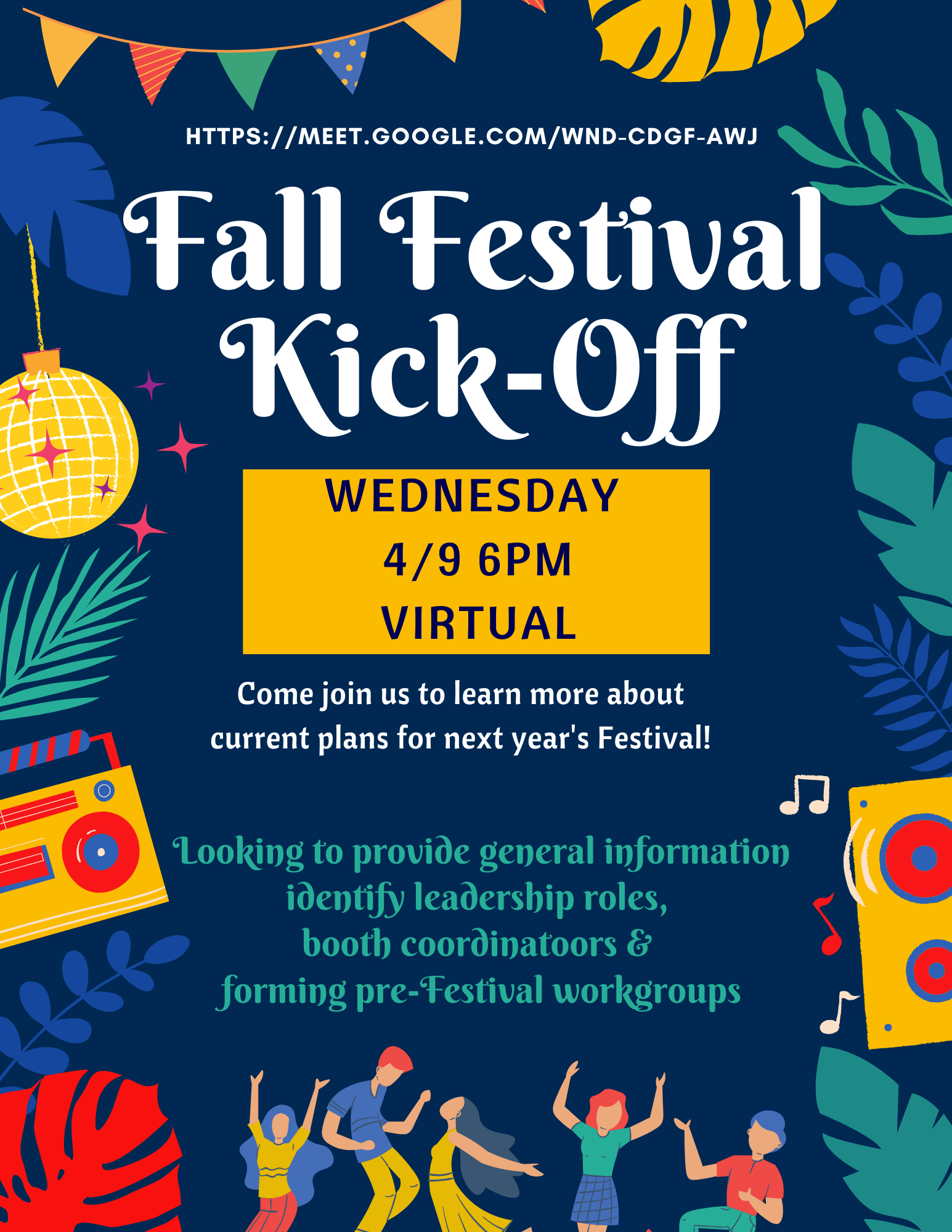 2025 Fall Festival Kick Off meeting 4/9 6-7pm *Virtual | Assumption School