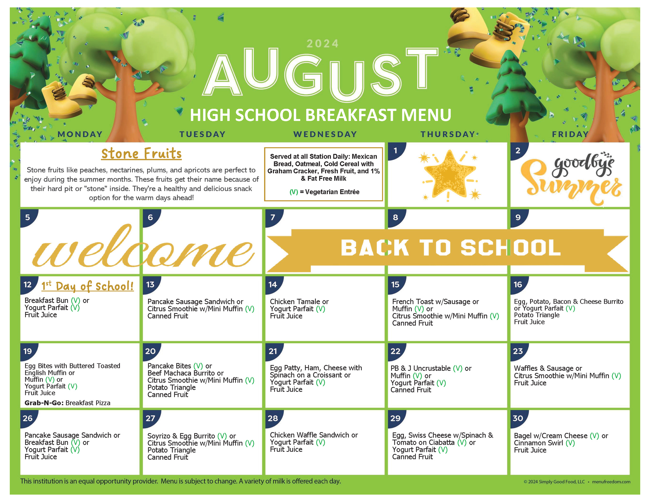 Menus – Nutrition Services – Montebello Unified School District