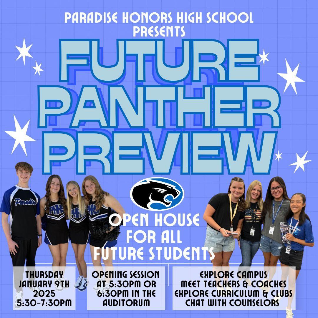 PHHS presents Future Panther Preview! | Paradise Honors High School